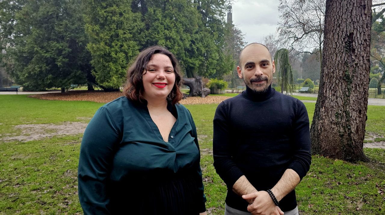 Laura Pfister et Nicolas Beron Perez, coprésident-es du groupe Grenoble ...